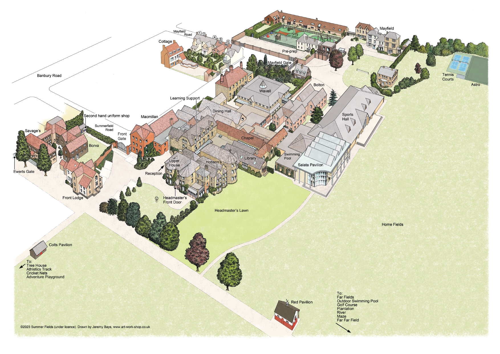Summerfields School oxford - Interactive Map